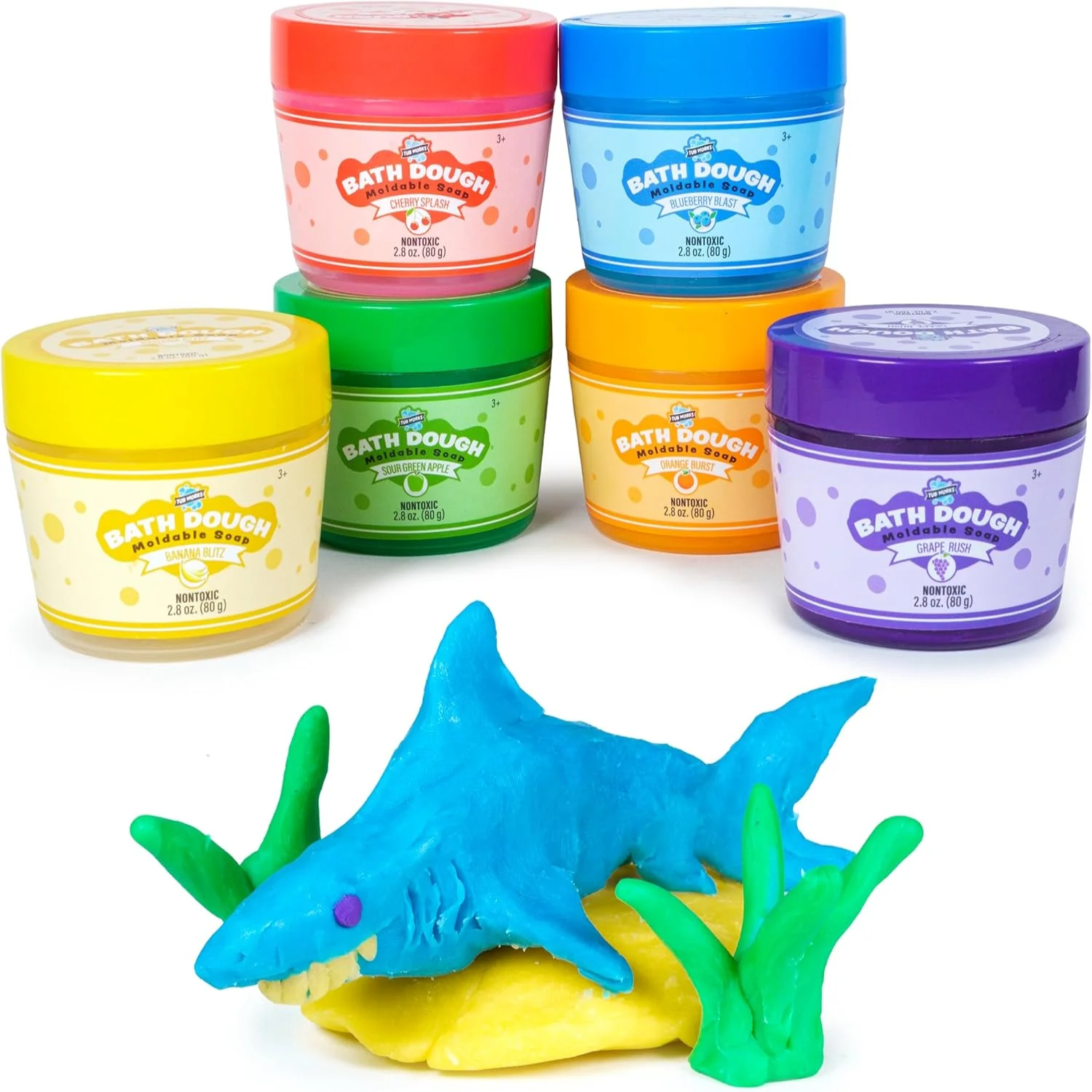 Tub Works® Bath Dough™ Moldable Kids Soap Bath Toy, Variety 6 Pack ...