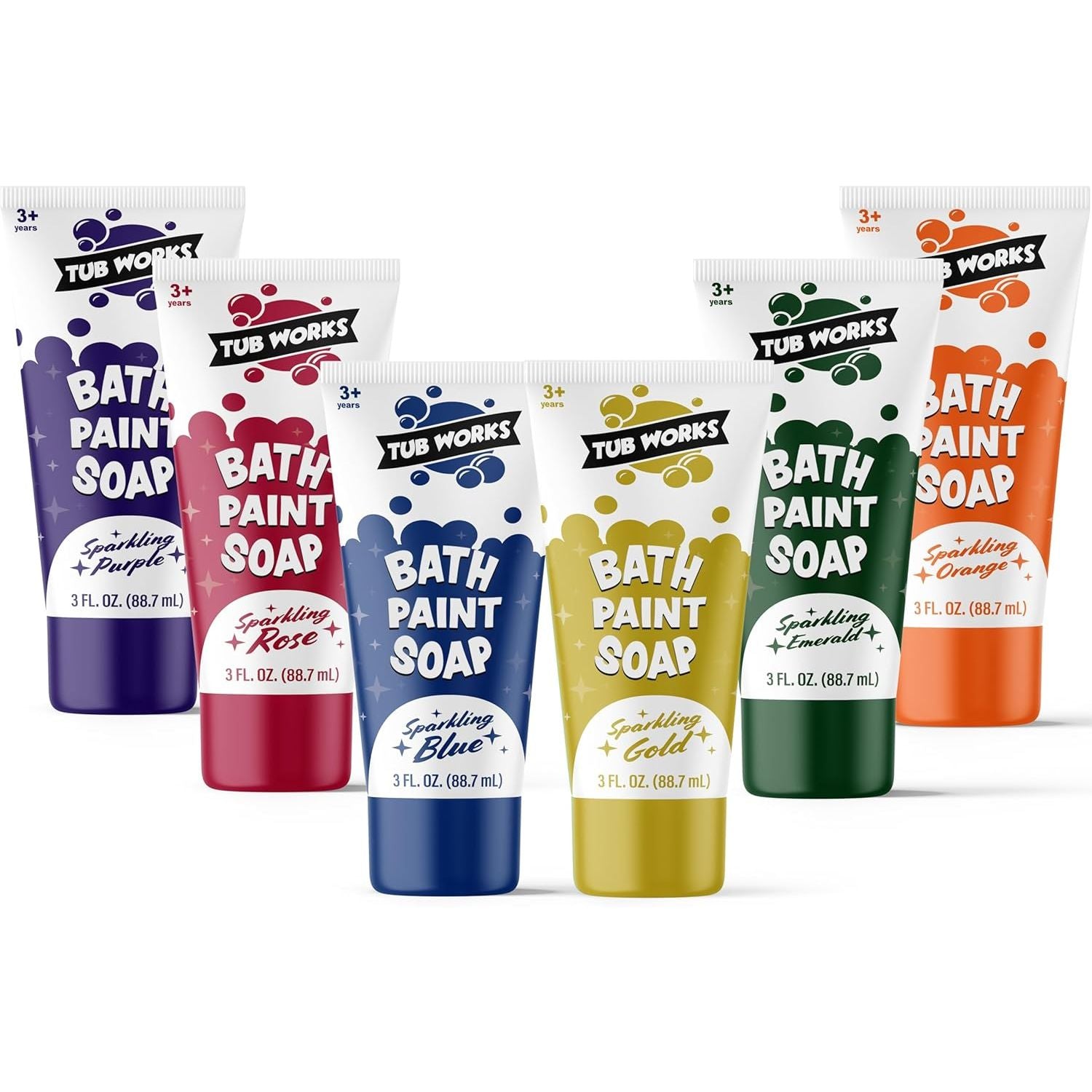 Tub Works® Bath Paint Soap Bath Toy, Shimmer Colors 6 Pack – Tub Works LLC